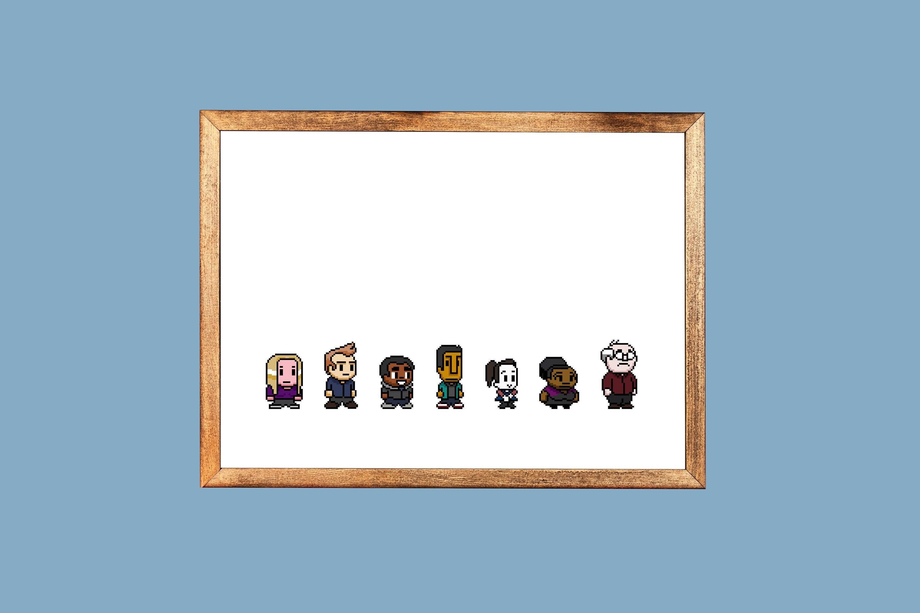 Community 8-bit Video Game Characters Digital Print the - Etsy