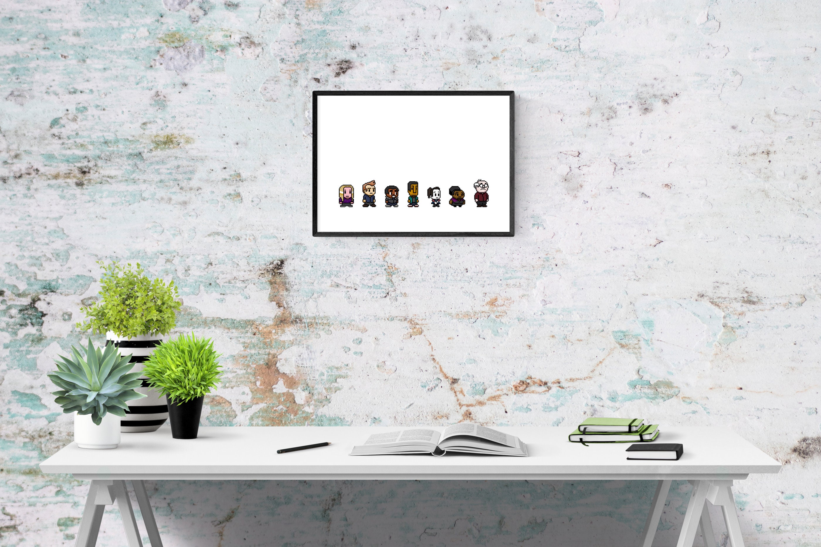 Community 8-bit Video Game Characters A3, A4, A5 Print - the Greendale ...