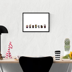 Community 8-bit Video Game Characters A3, A4, A5 Print - the Greendale ...