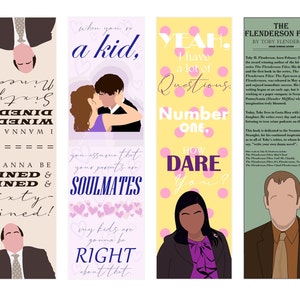 The Office Bookmarks Double-sided Laminated - Michael Scott, Dwight ...