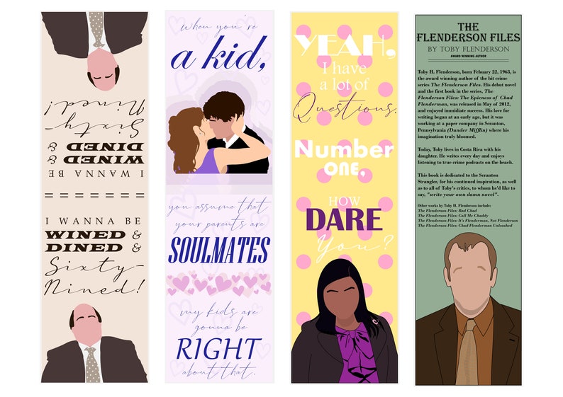 The Office Bookmarks Double-sided Laminated Michael Scott - Etsy