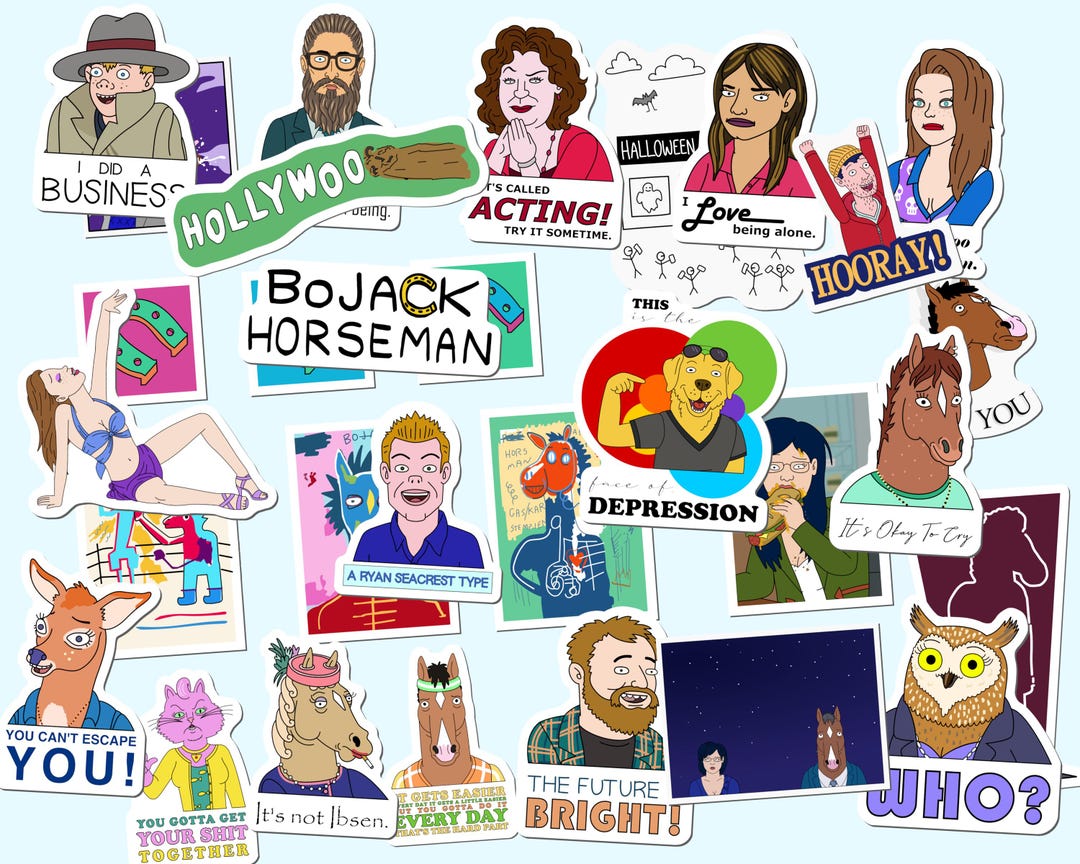 Choose Your Own Bojack Horseman Sticker Set! Pack of 3, 5, 10, 15, 20 ...