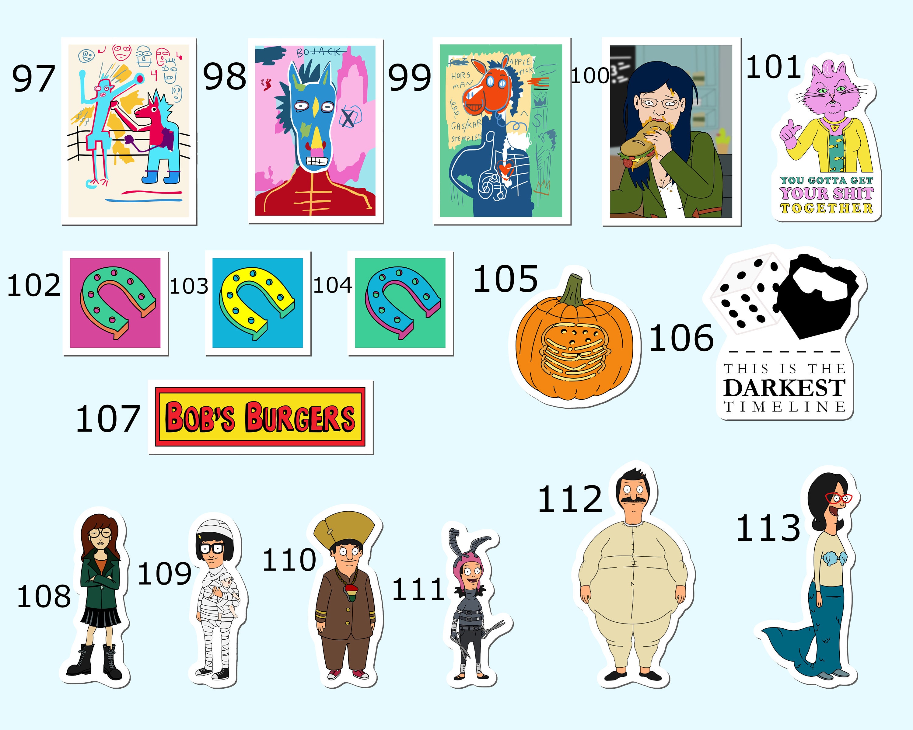 Choose Your Own Sticker Set Pack of 3 5 10 15 20 or 25 - Etsy