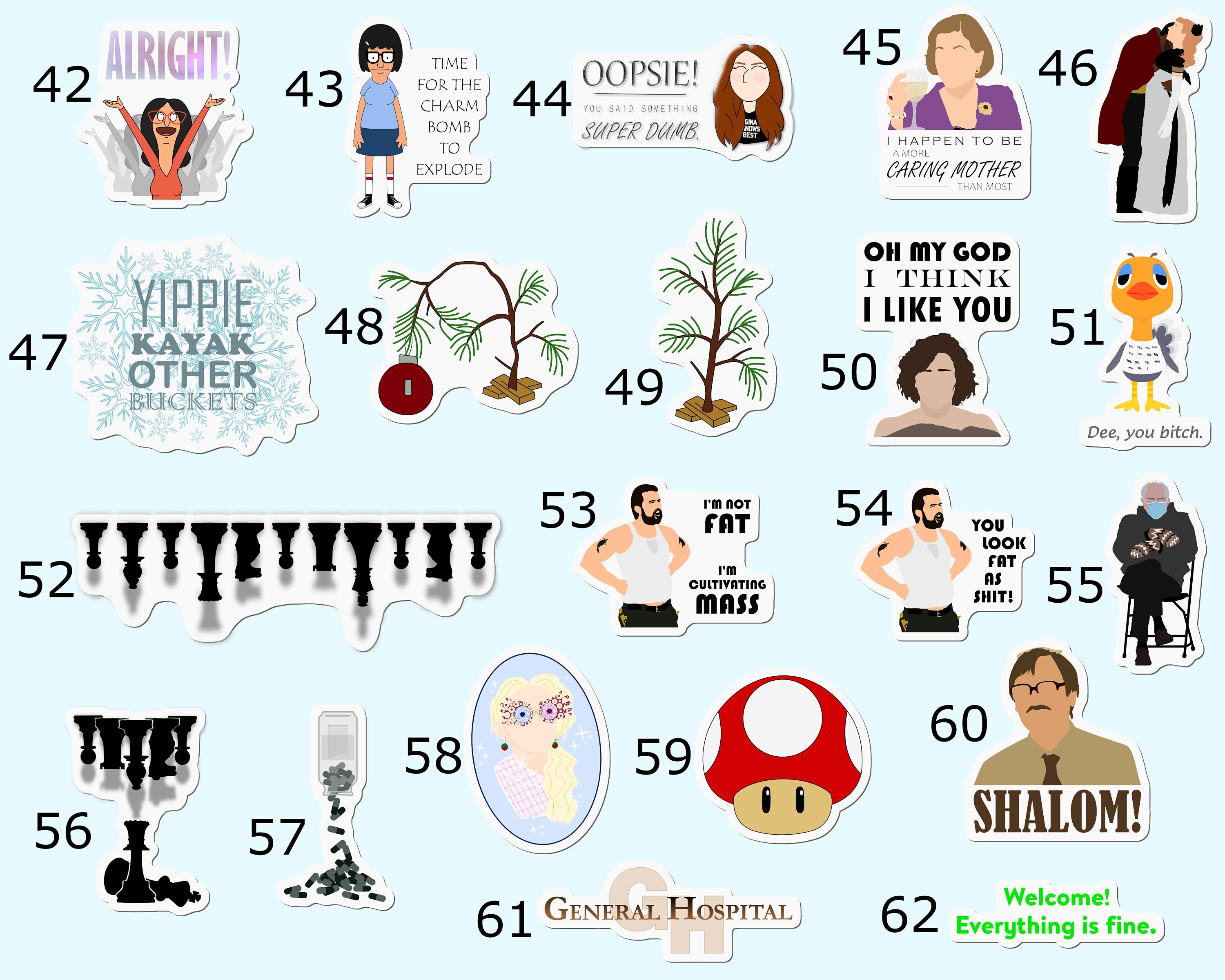 Choose Your Own Sticker Set Pack of 3 5 10 15 20 or 25 - Etsy