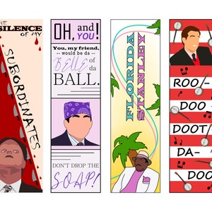 The Office Bookmarks Double-sided Laminated - Michael Scott, Dwight ...