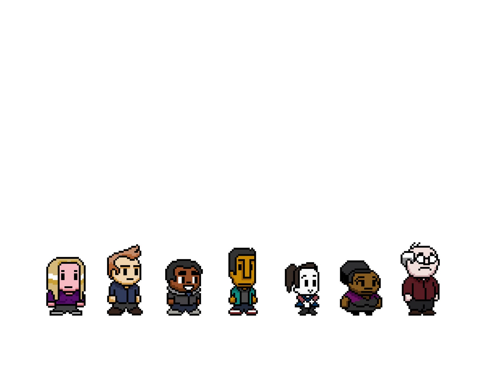 Community 8-bit Video Game Characters Digital Print the | Etsy