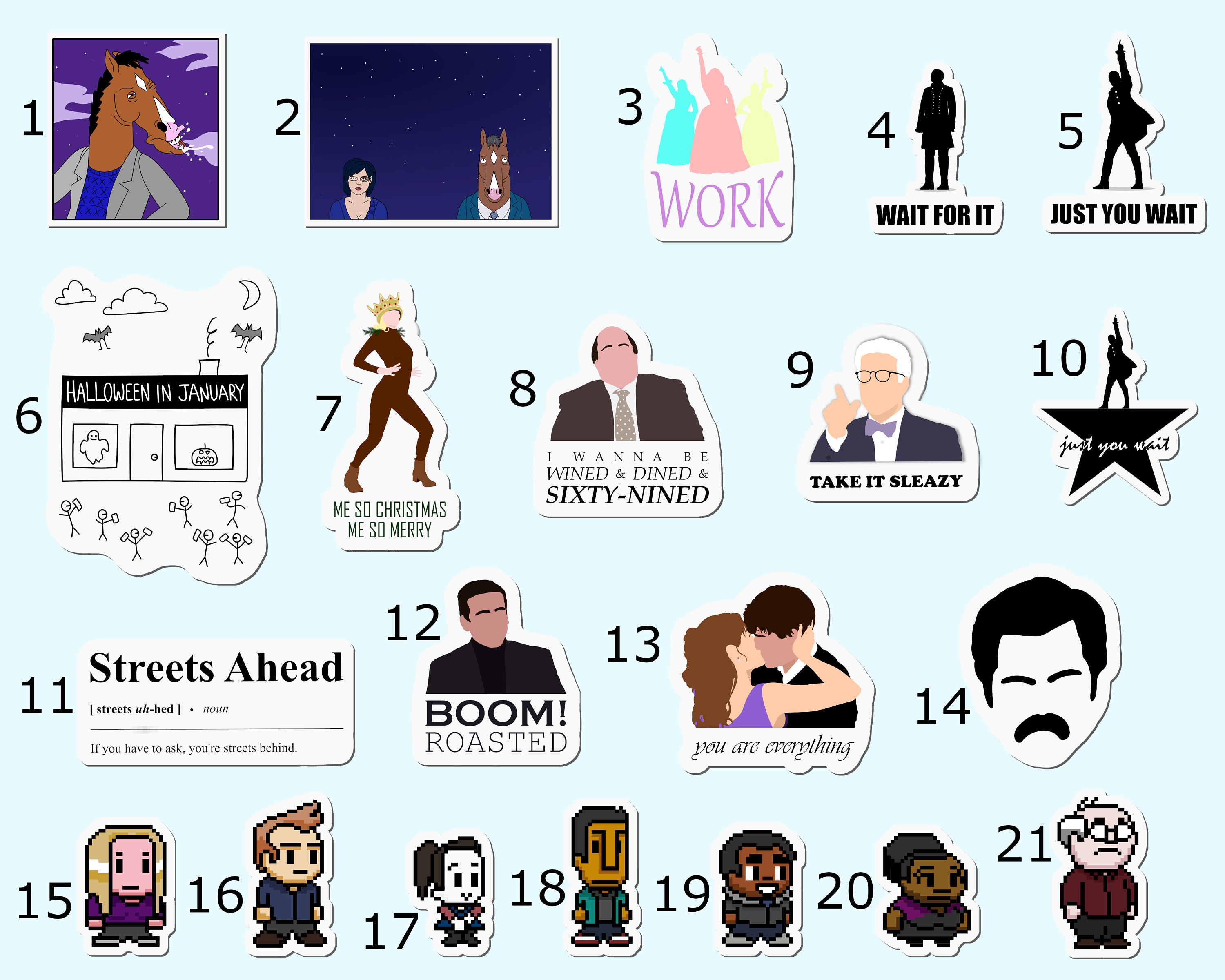 Choose Your Own Sticker Set Pack of 3 5 10 15 20 or 25 - Etsy