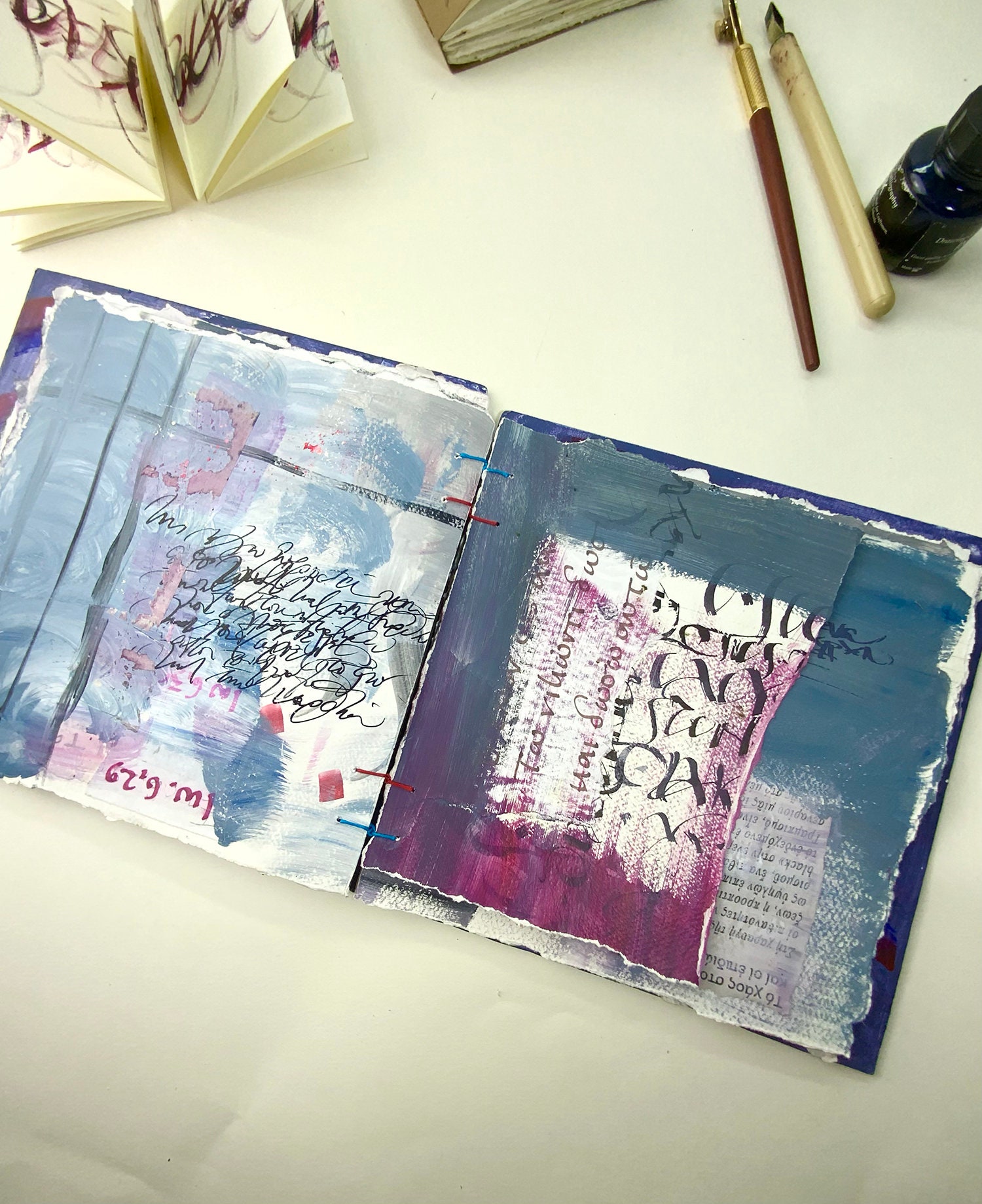 Artistic Sketch Book - Collage - Book of Art - Unique Piece ...