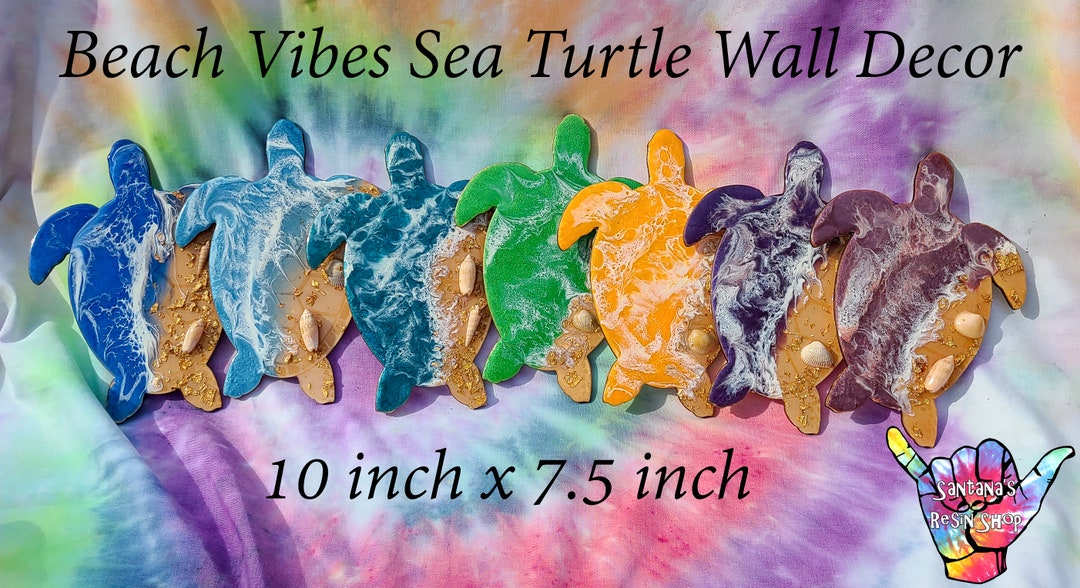 Beach Vibes Sea Turtle Wall Beach Decor - Etsy