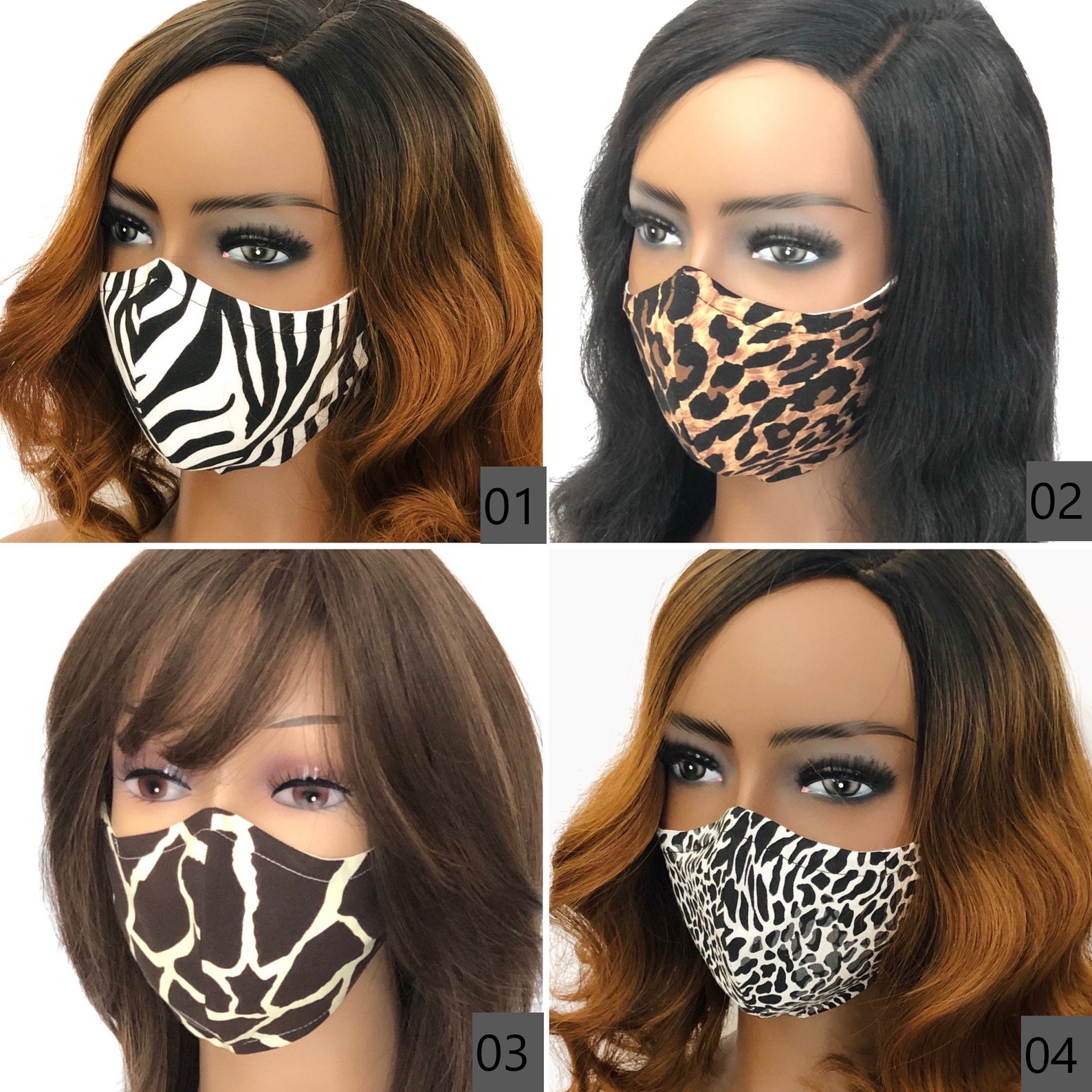 Face Mask With Nose Wire Filter Pocket and Ear Loops. 2 or - Etsy