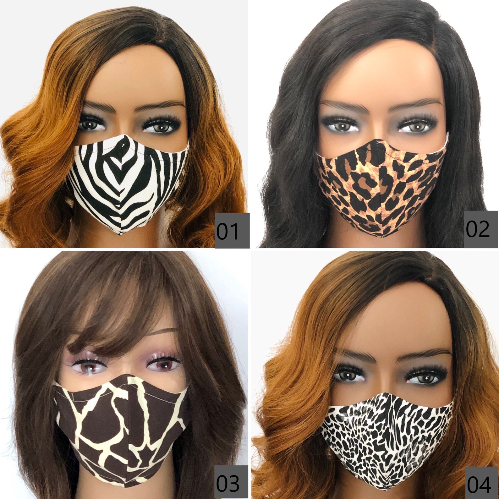 Face Mask With Nose Wire Filter Pocket and Ear Loops. 2 or - Etsy