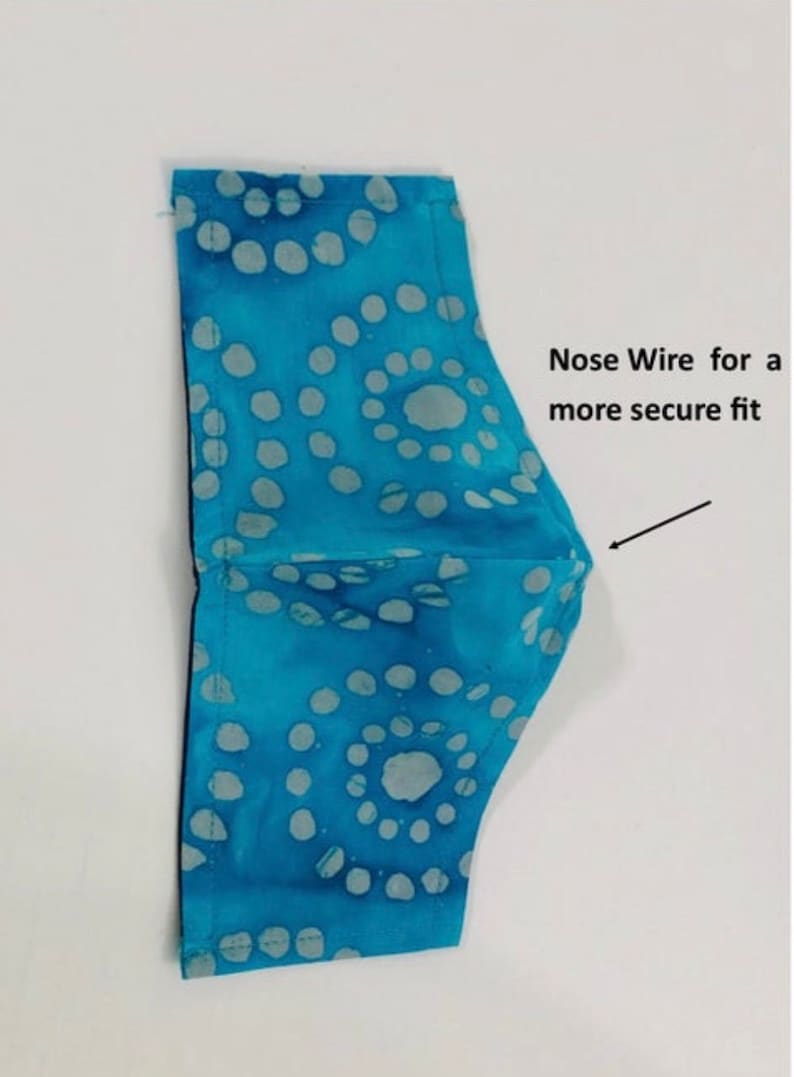 Face Mask Set with Nose Wire Filter Pocket Ear Loops & | Etsy