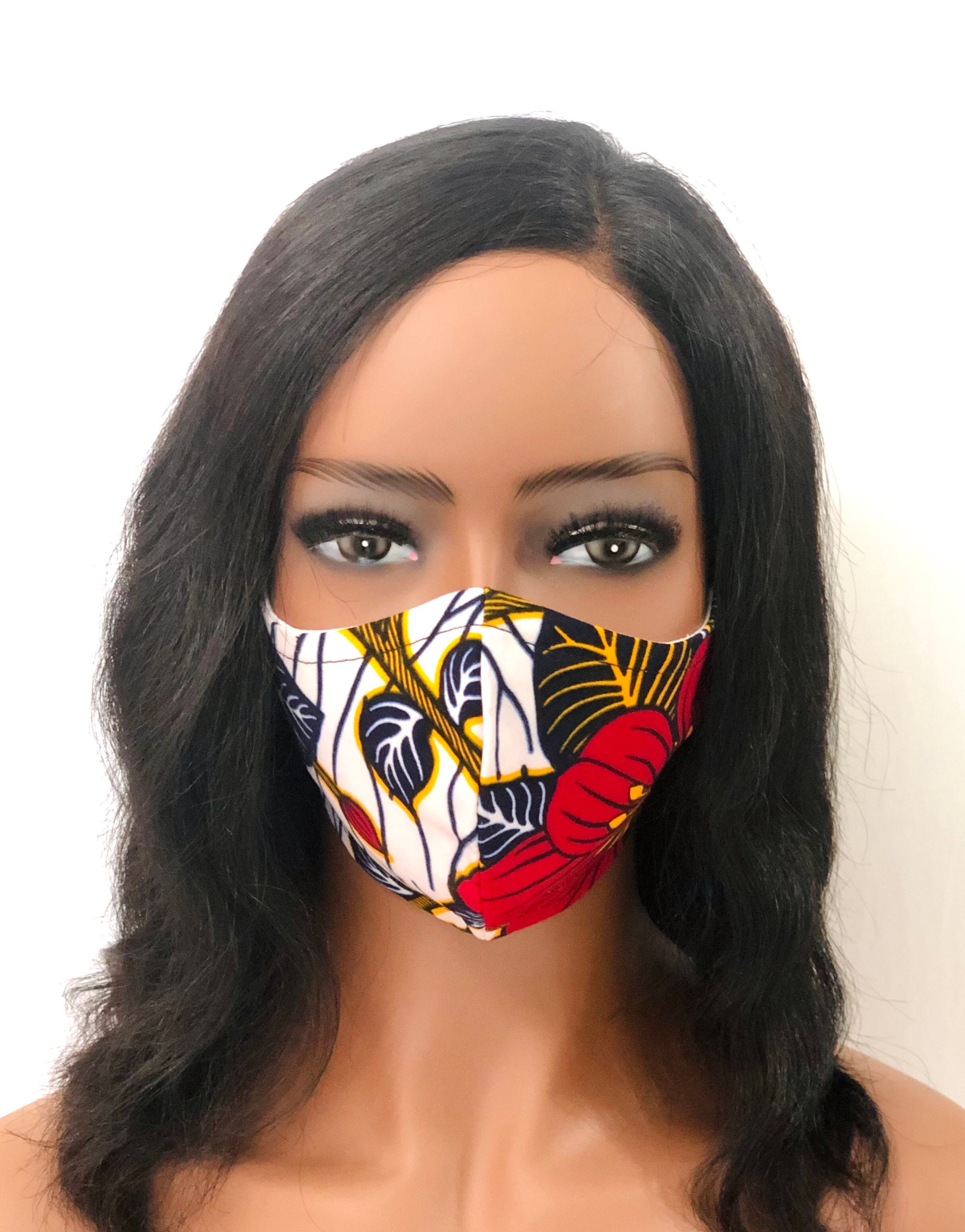 Face Mask With Nose Wire Filter Pocket and Ear Loops. 2 or | Etsy