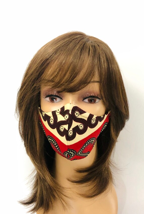 Face Mask With Nose Wire Filter Pocket and Ear Loops. 2 or | Etsy