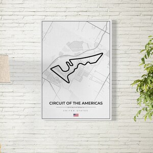 Formula 1 the Americas Circuit Print | the Americas Map Poster | F1 ...