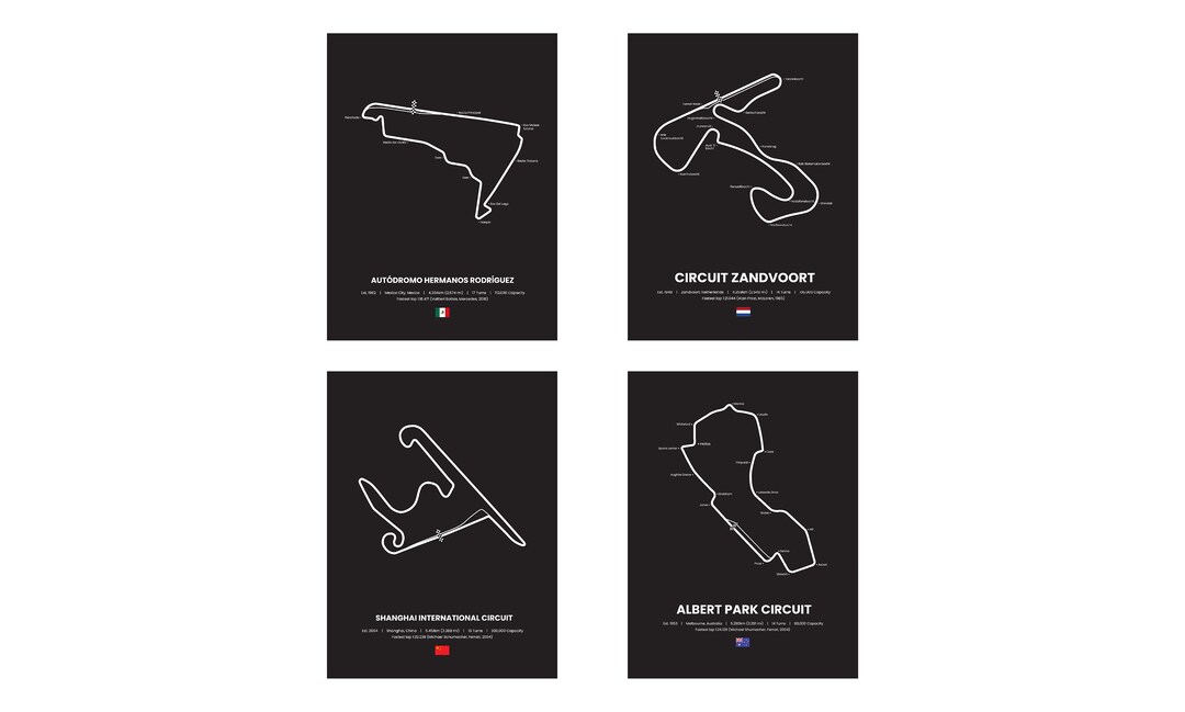 Formula 1 Circuit Print|f1 Circuit Poster |formula 1 Poster|f1 Track ...