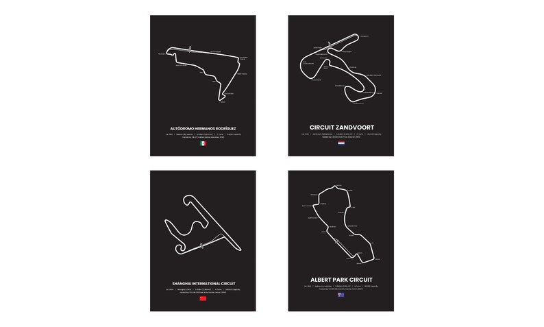 Formula 1 Circuit Print|f1 Circuit Poster |formula 1 Poster|f1 Track ...