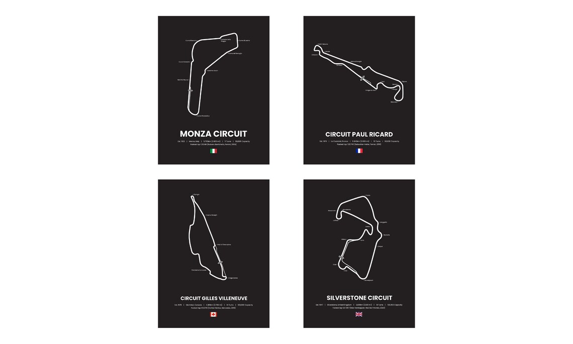F1 Circuit Poster | Formula 1 Track Wall Art (digital Download) - Etsy