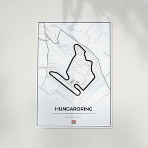 Formula 1 Hungaroring Circuit Print | Hungaroring Poster | Formula 1 ...