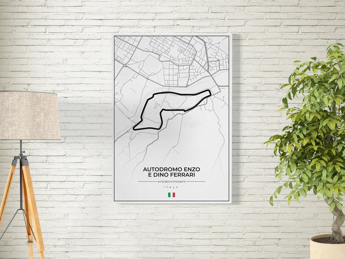 Formula 1 Imola Circuit Print |circuit Map Poster |formula1 Poster ...