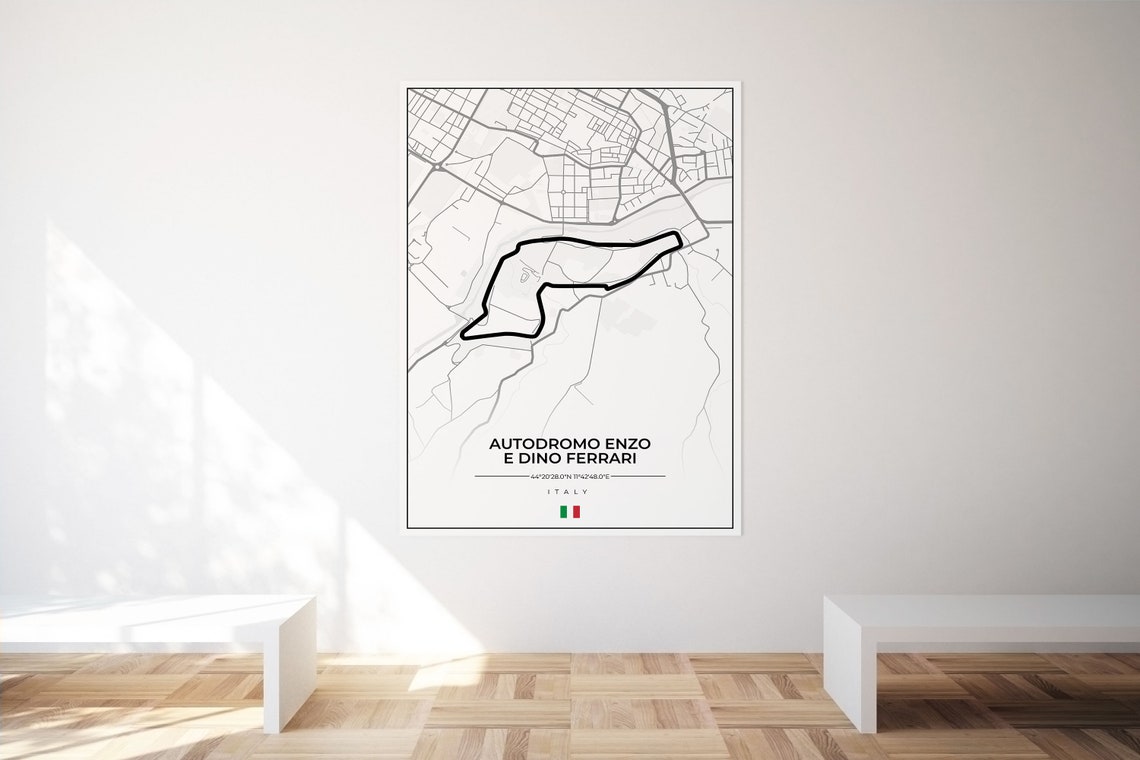 Formula 1 Imola Circuit Print |circuit Map Poster |formula1 Poster ...