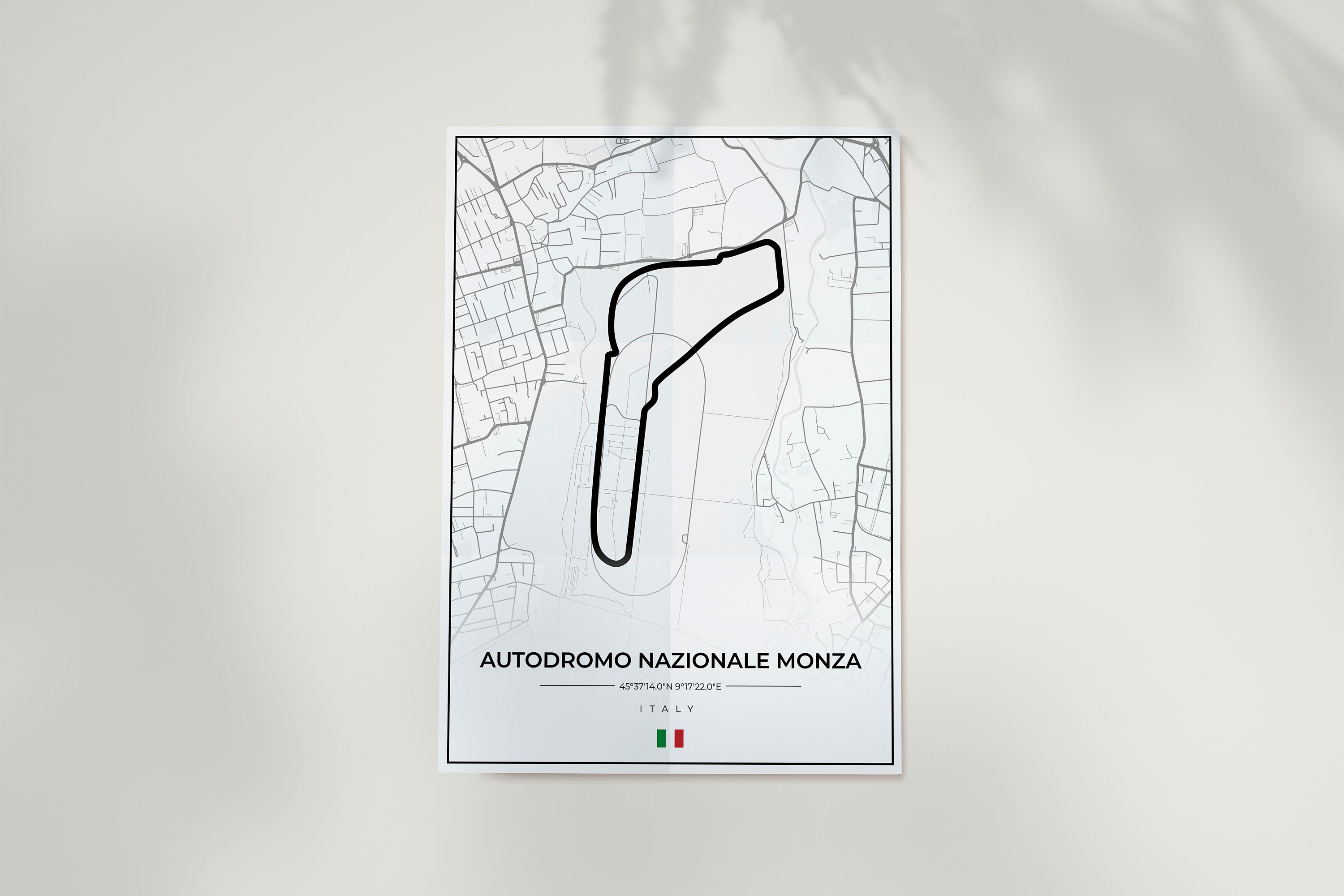 Monza F1 Circuit Map Poster | Minimalist Formula 1 Print (digital ...