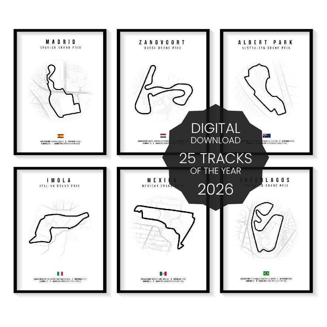 F1 Track Poster Bundle 2026 | Formula 1 Wall Art (digital Download) - Etsy