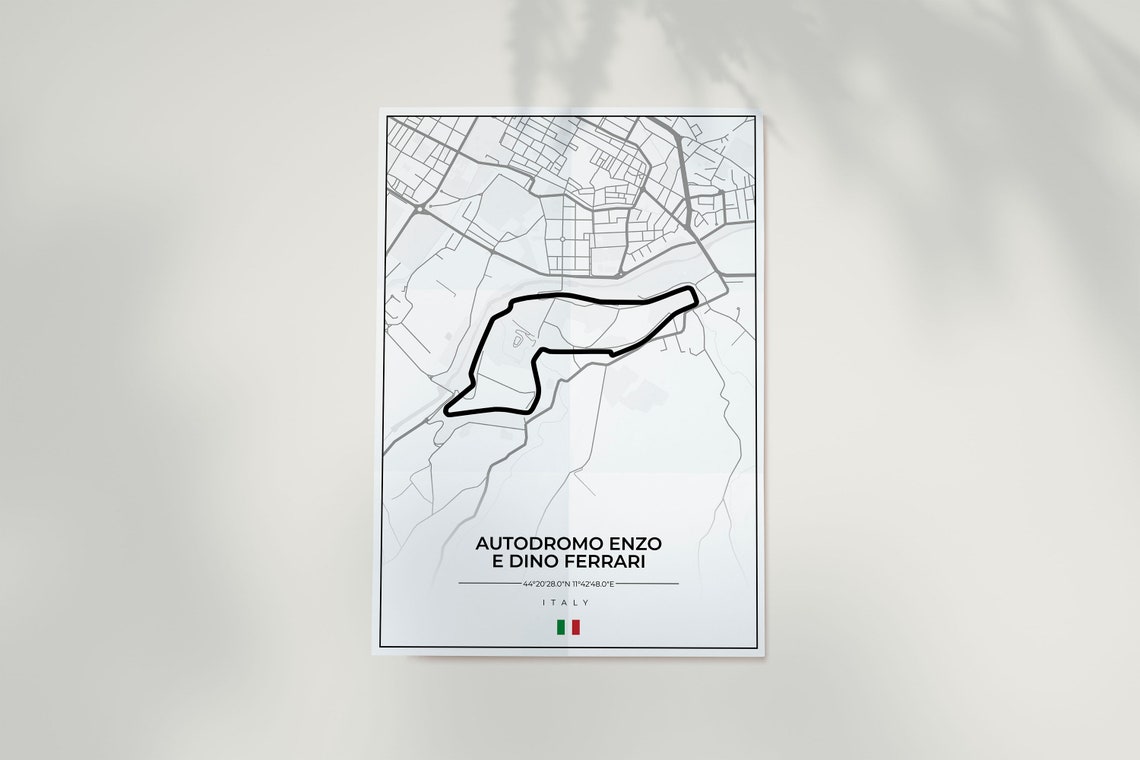 Formula 1 Imola Circuit Print |circuit Map Poster |formula1 Poster ...