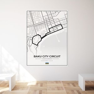 Formula 1 Baku Circuit Print | Circuit Download |formula1 Poster|f1 ...