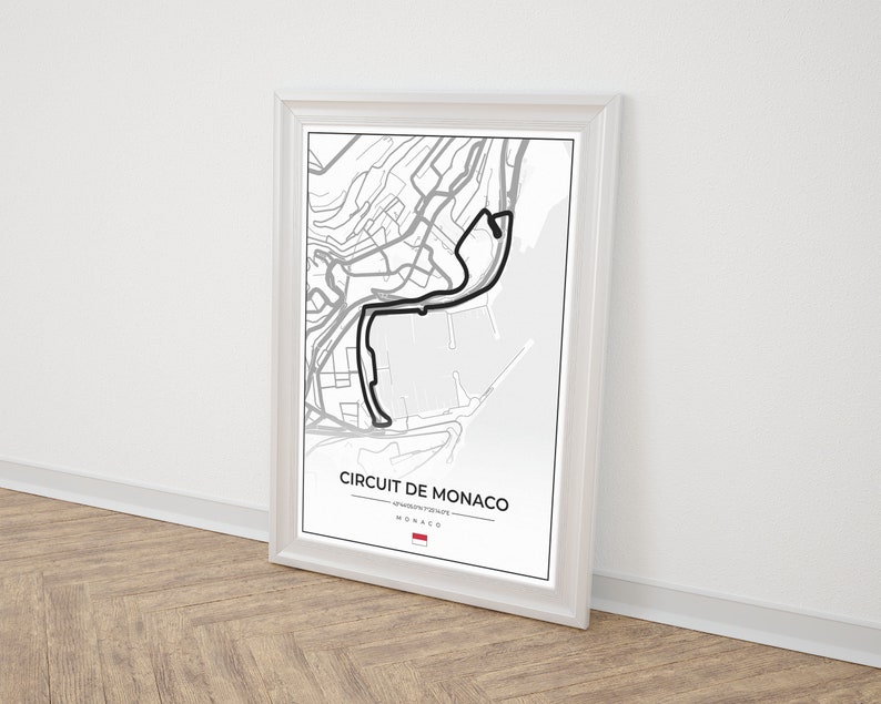 Formula 1 Monaco Circuit Print|f1 Circuit Poster |formula 1 Poster|f1 ...