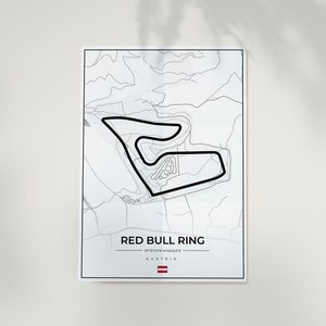 Formula1 Red Bull Ring Circuit Print|circuit Map Poster|formula1 Poster ...