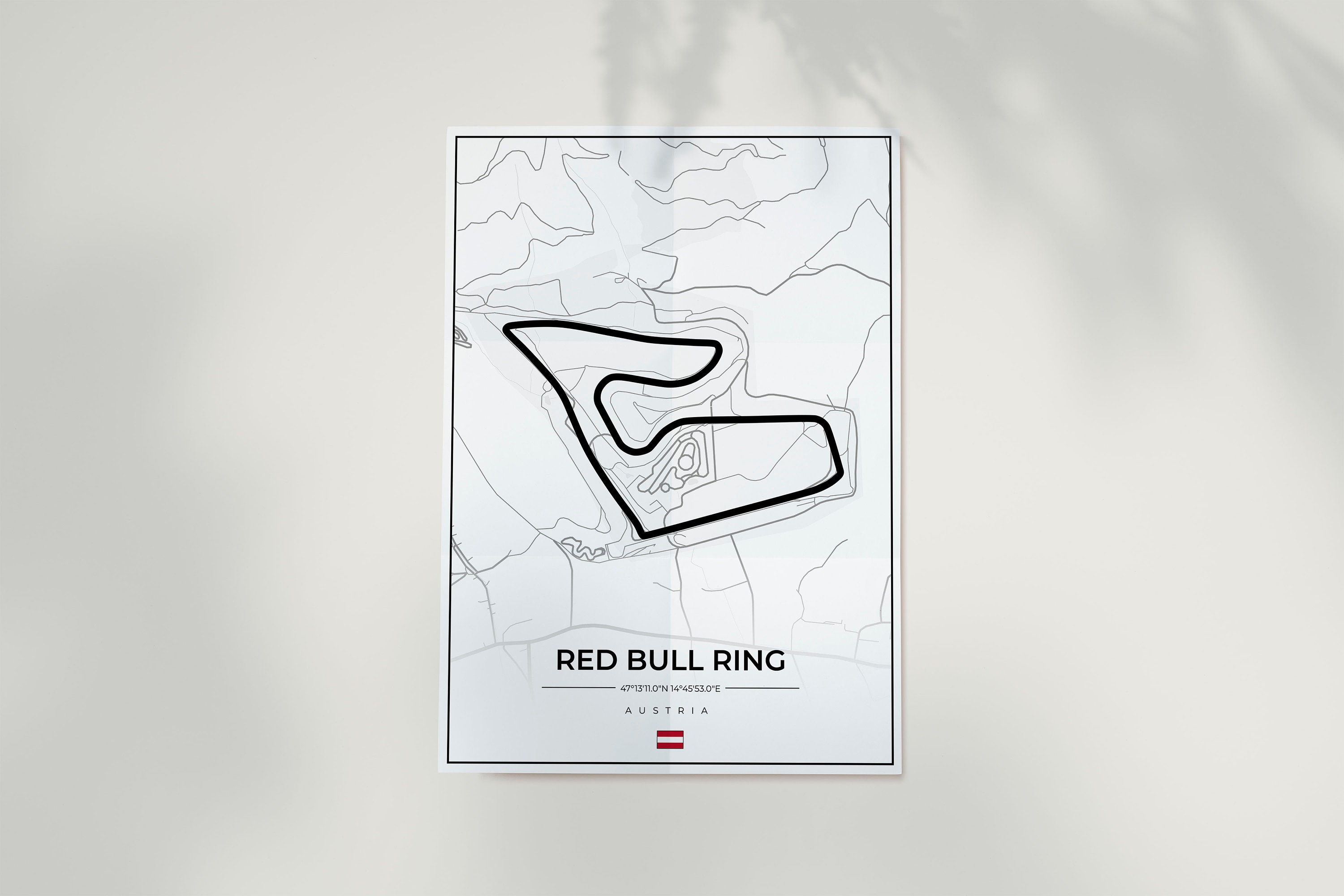 Formula1 Red Bull Ring Circuit Print|circuit Map Poster|formula1 Poster ...