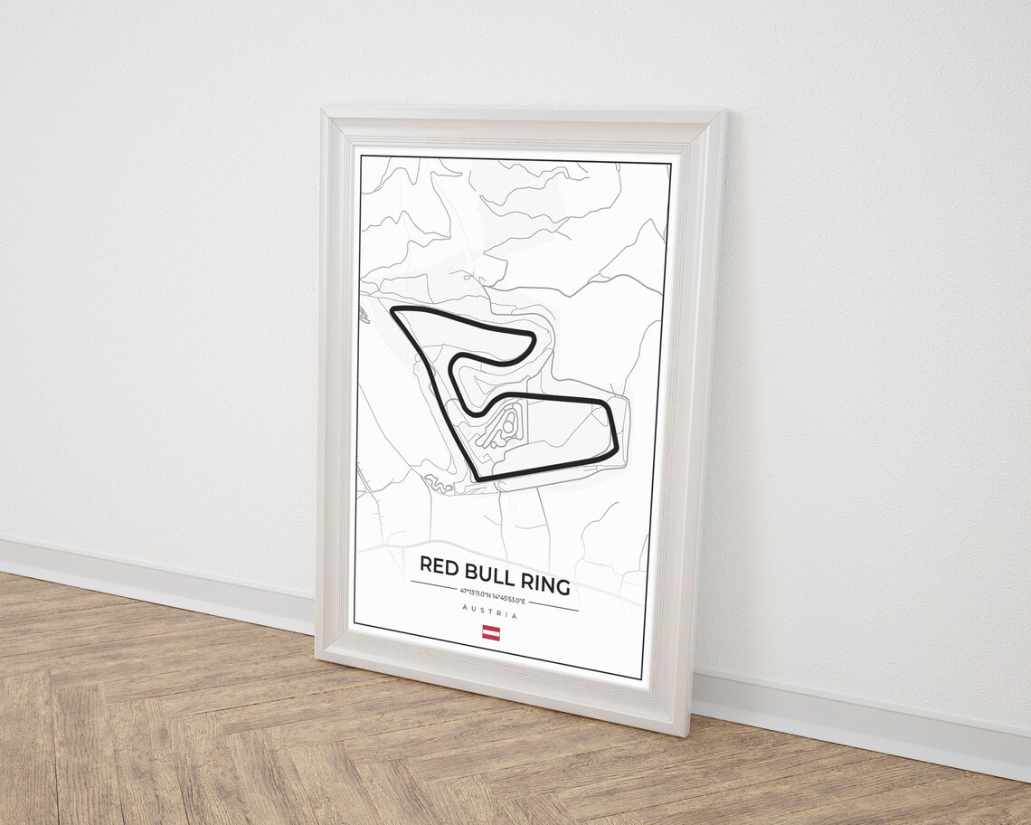 Formula1 Red Bull Ring Circuit Print|circuit Map Poster|formula1 Poster ...