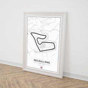 Formula1 Red Bull Ring Circuit Print|circuit Map Poster|formula1 Poster ...