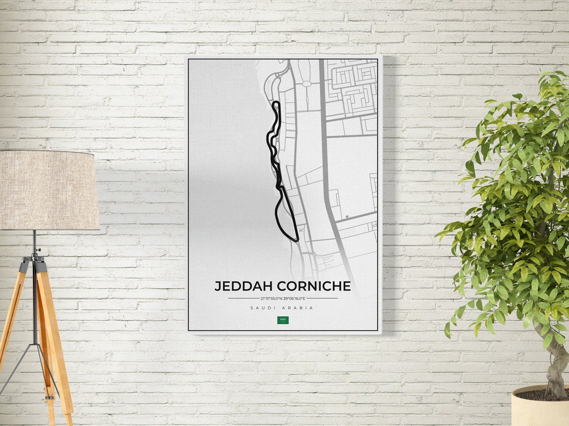 Jeddah F1 Poster Jeddah Formula 1 Posterformula 1 Printf1 Track Printf1 ...