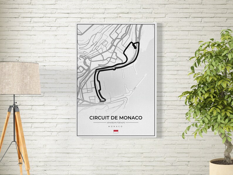 Formula 1 Monaco Circuit Print|f1 Circuit Poster |formula 1 Poster|f1 ...