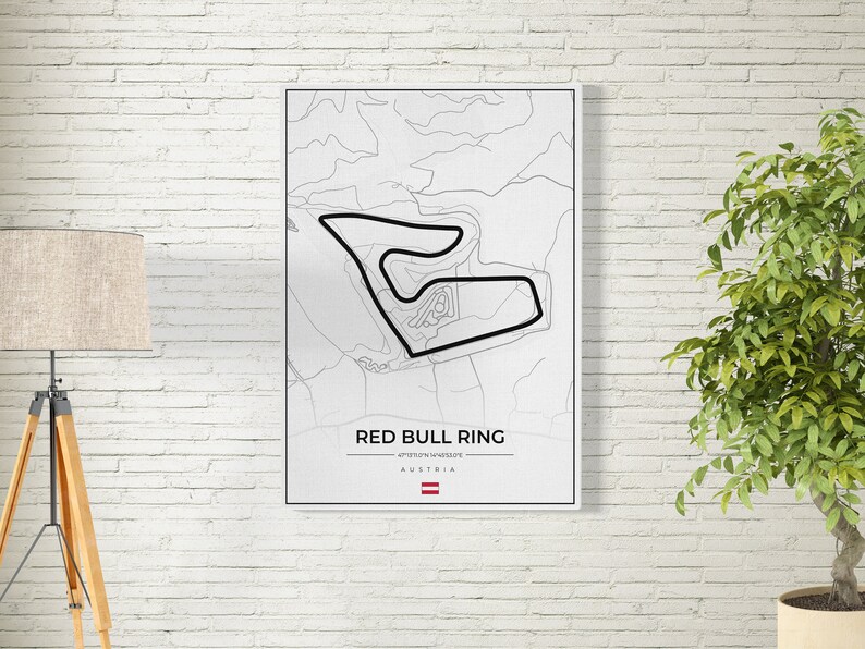 Formula1 Red Bull Ring Circuit Print|circuit Map Poster|formula1 Poster ...
