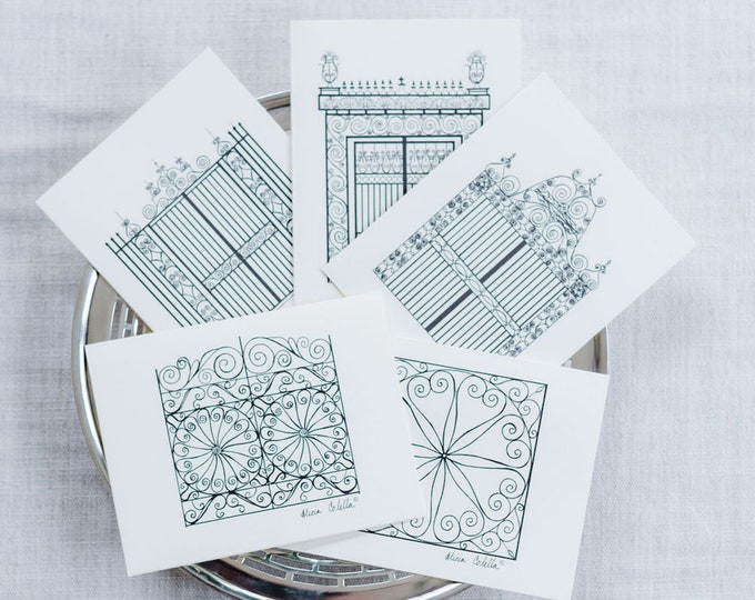 Charleston Gates, Charleston Print, Charleston Note Cards, Note Card ...