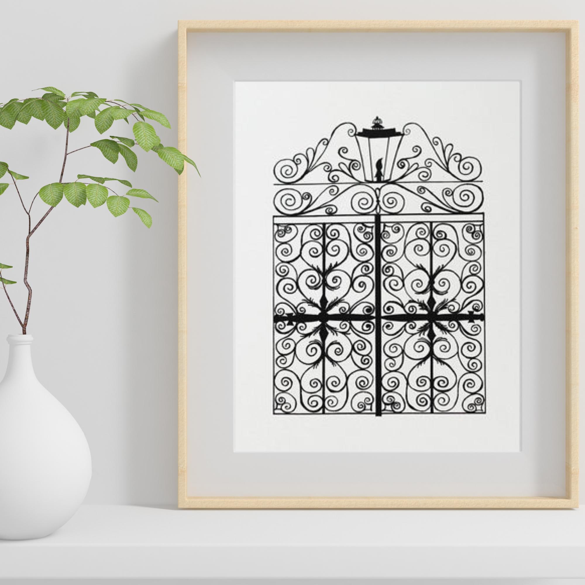 Charleston Art, Charleston SC Print, Charleston Gates, Charleston Wall ...