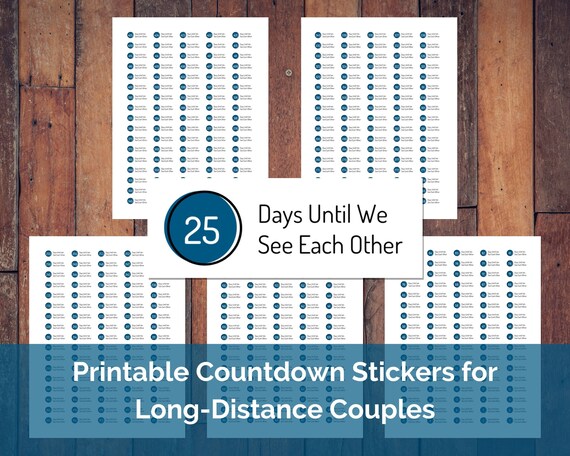 Printable Countdown Stickers / Planner and Bullet Journal | Etsy
