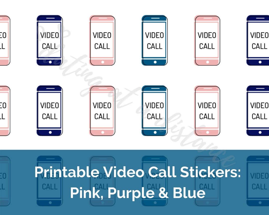 Printable Video Call Stickers / Planner and Bullet Journal - Etsy