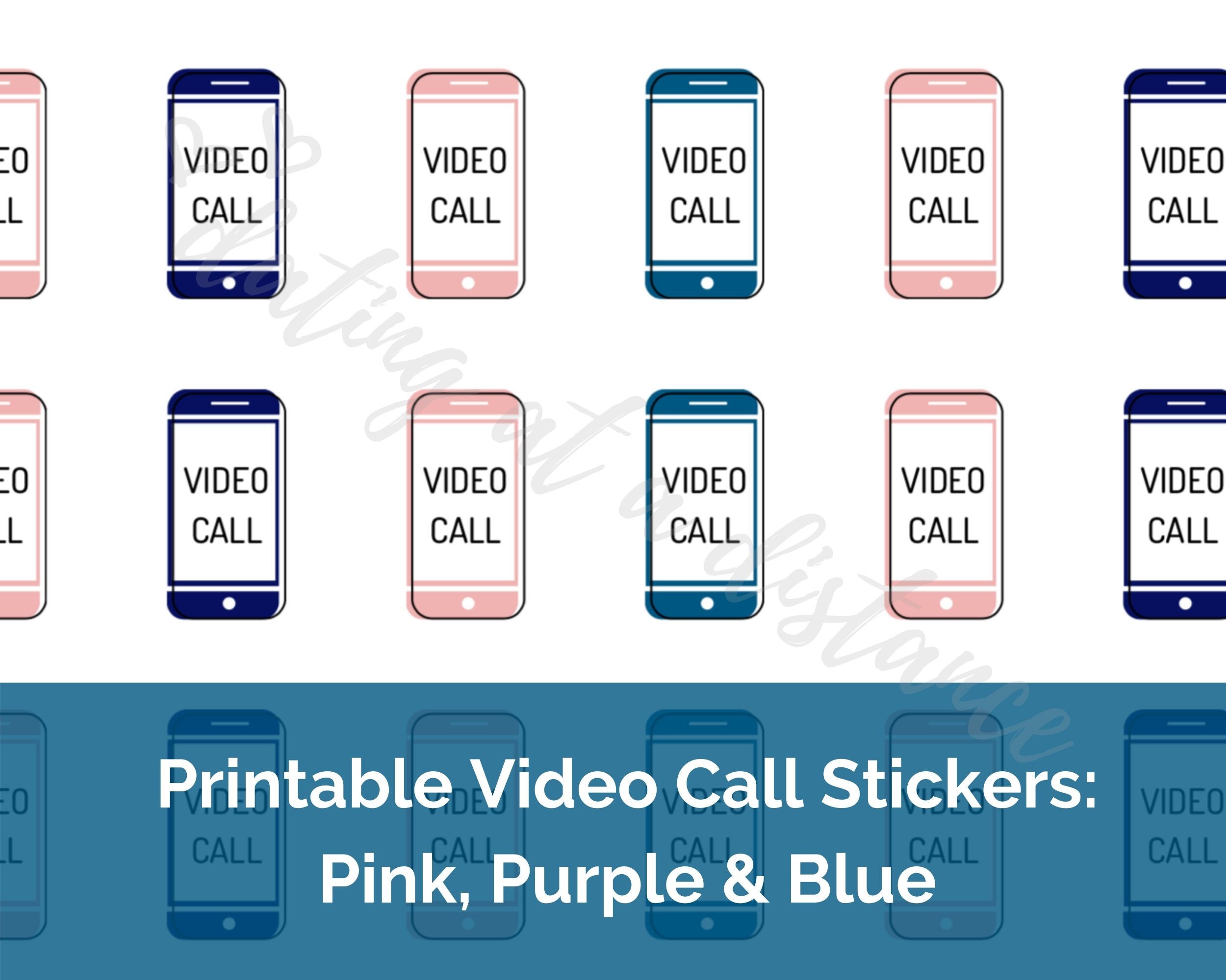 Printable Video Call Stickers / Planner and Bullet Journal - Etsy