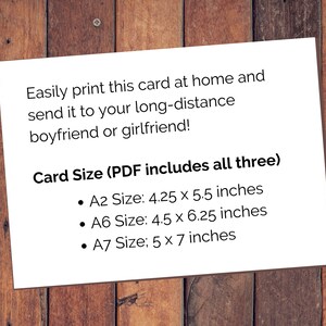Printable Long-distance Relationship Card — Blank Stationery A2 A6 A7 ...