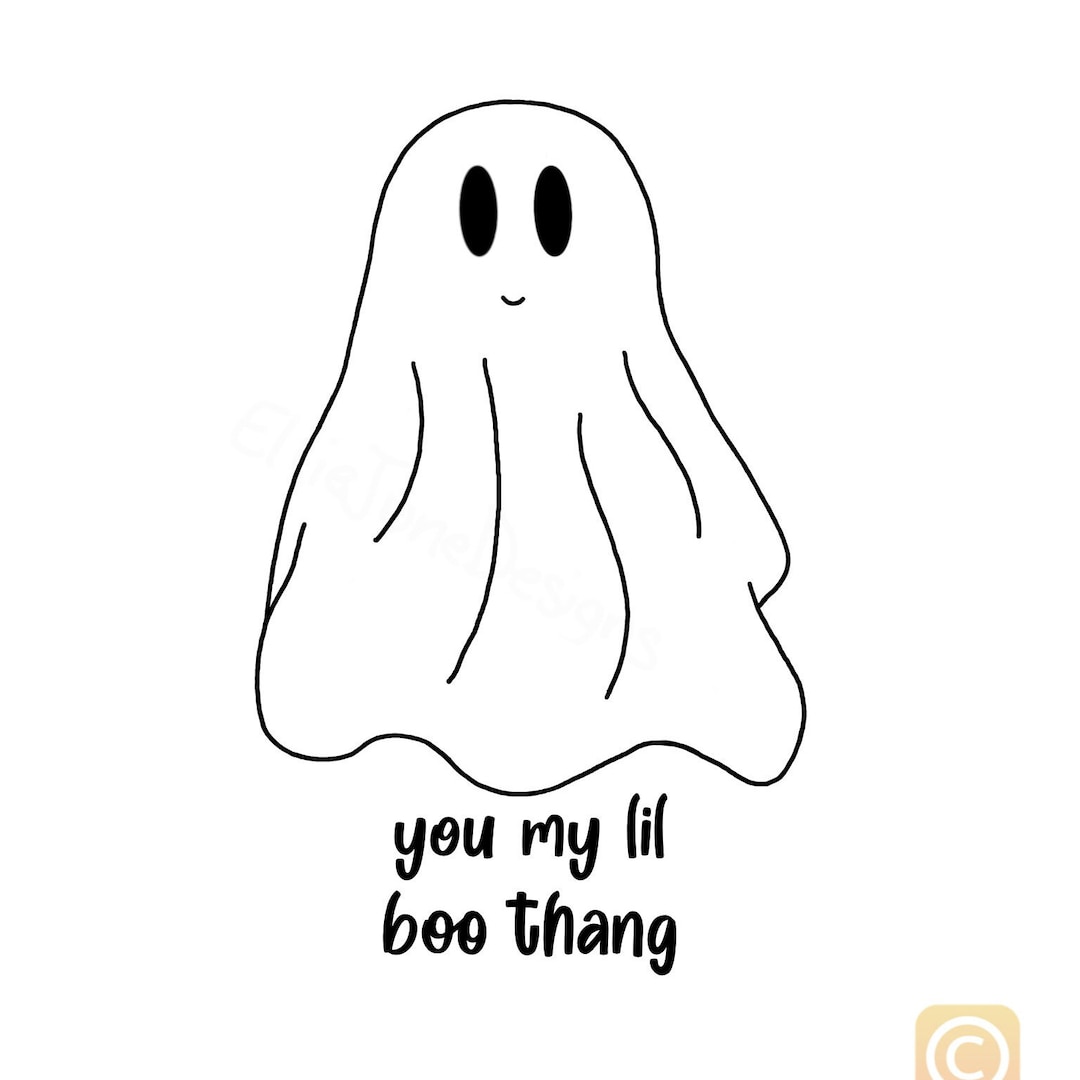 Lil Boo Thang Ghost Svg Halloween Spooky Pdf Png Jpg Cricut Silhouette ...