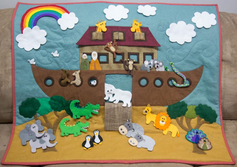 Noah's Ark Felt Scene Playmat PDF Pattern - Etsy