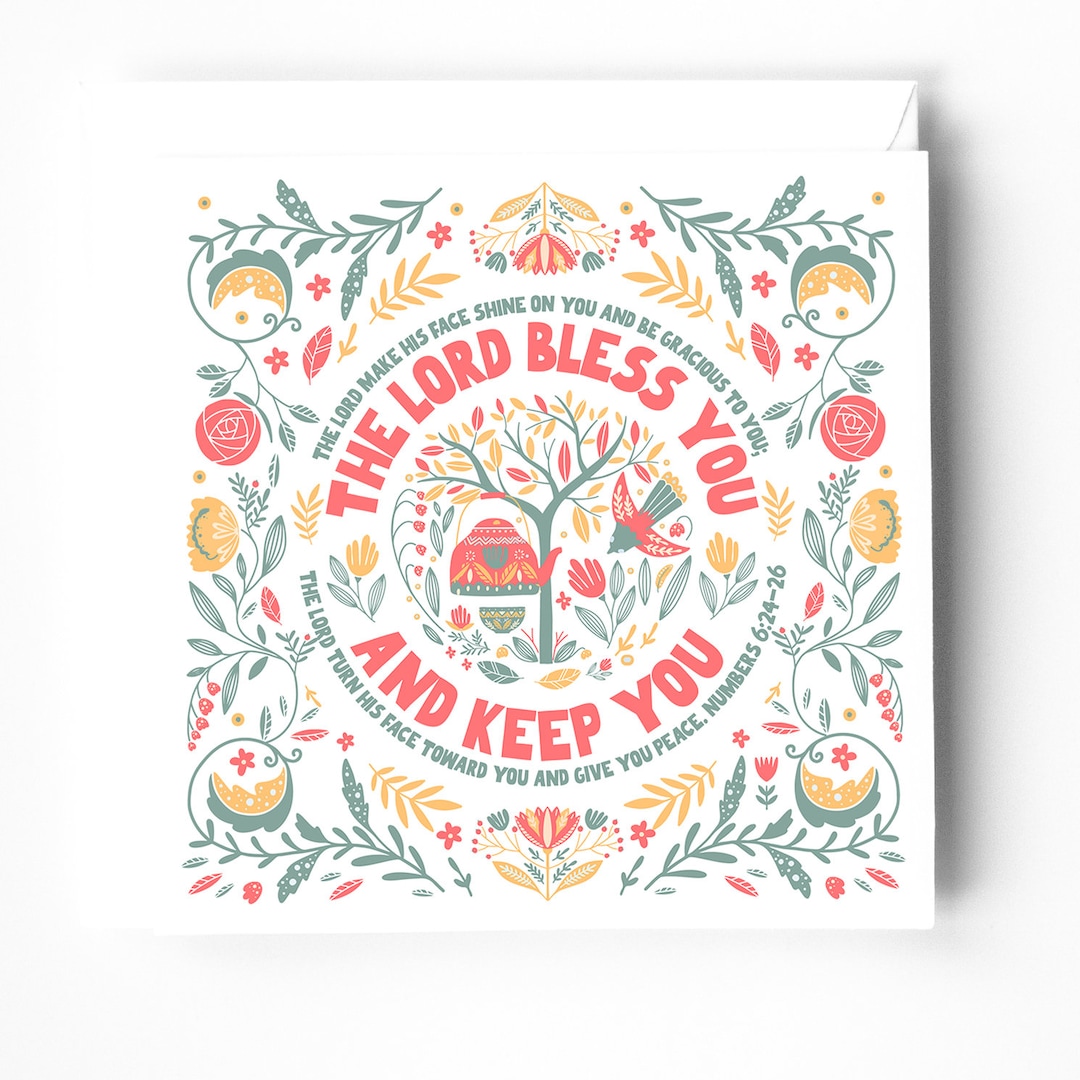 The Blessing Greeting Card With Bible Verse. Numbers 6:24-26 - Etsy