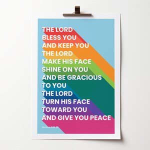 The Lord Bless You and Keep You. Numbers 6 Poster. Christian Wall Art ...