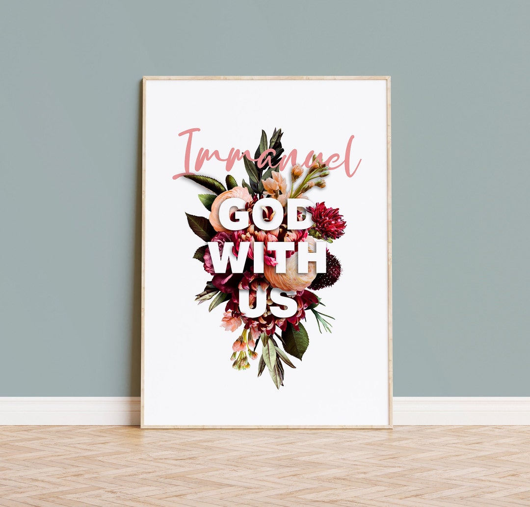 Immanuel, God With Us, Poster, Matthew 1 Verse 23, Christian Christmas ...