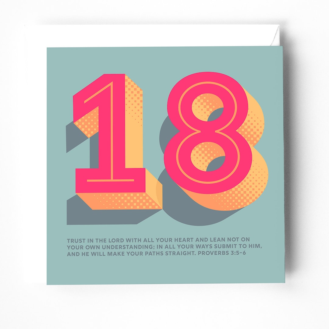 18th Birthday Card With Bible Verse. - Etsy