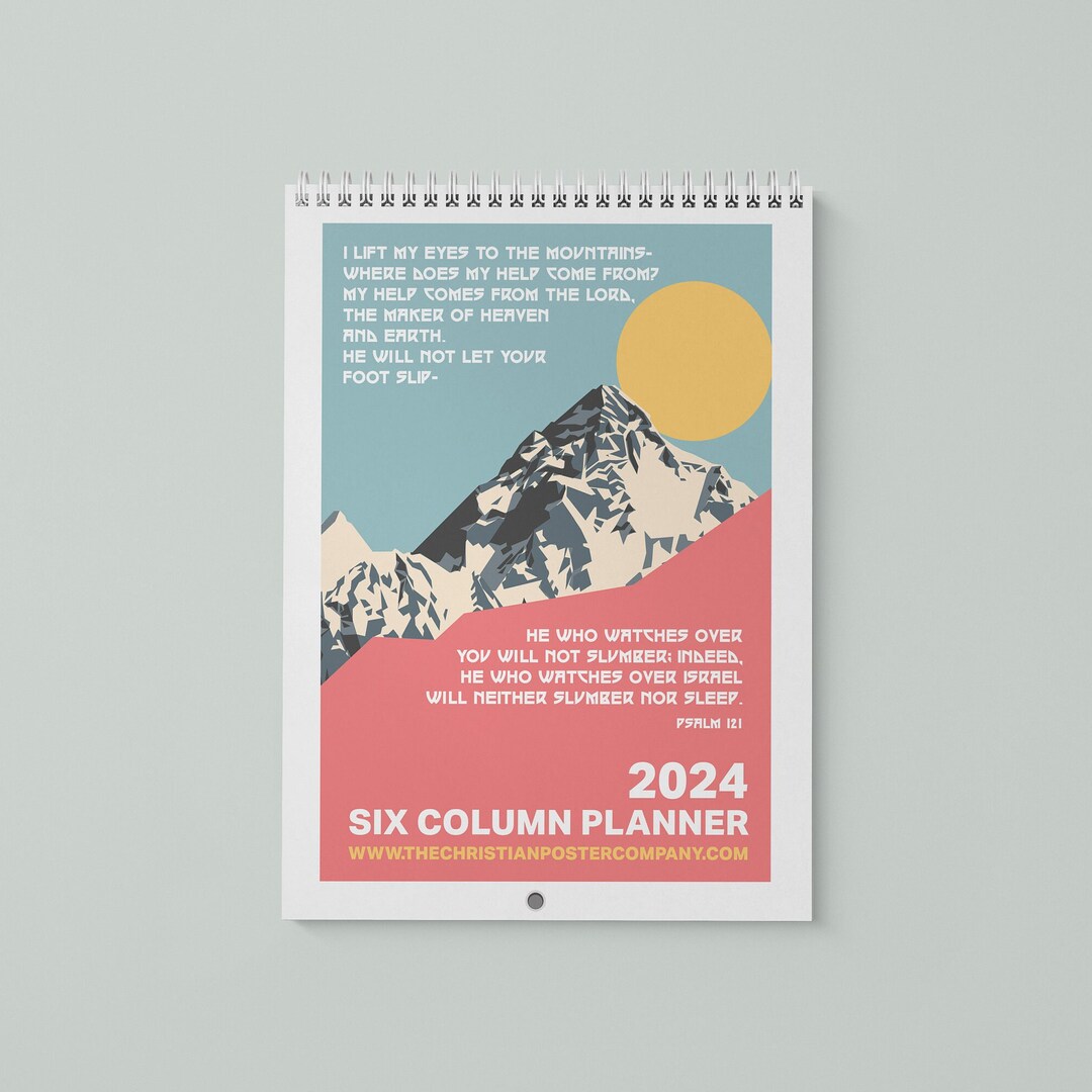 2024 Six-column Christian Planner Calendar, Wall Calendar. - Etsy UK